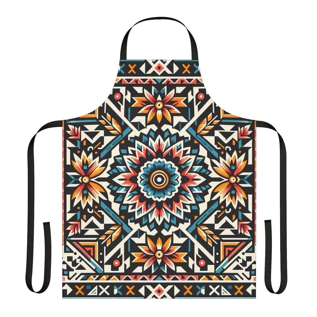 Apron, Spanish Apron, Mexican Apron, Mandala Apron, Multicolor Apron ...