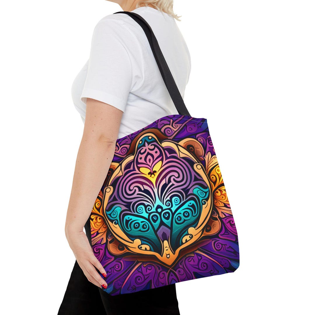 Hawaiian Tote Bag - Tropical Beach Shoulder Bag, Floral Print Canvas ...