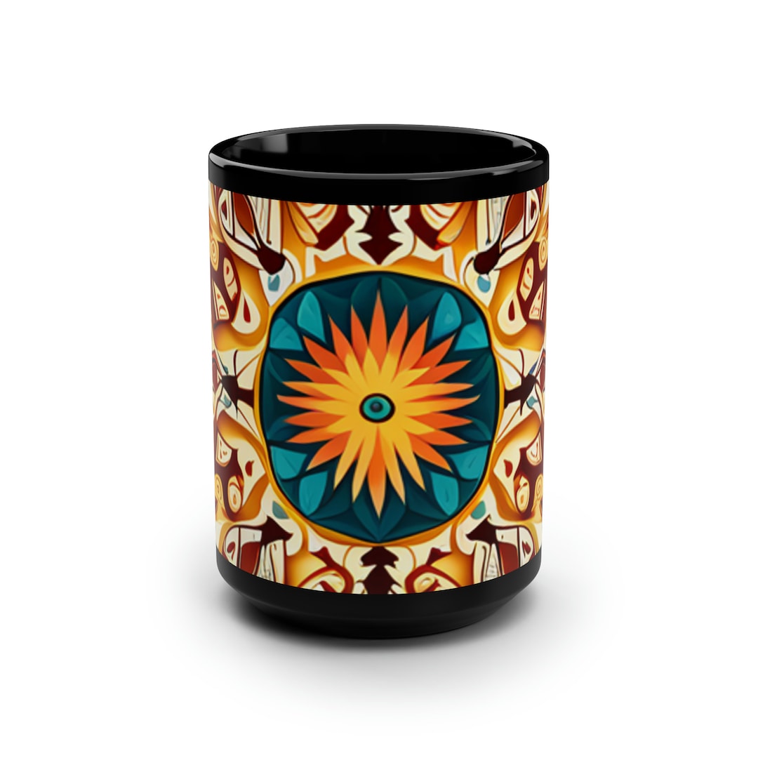 Black Mug, 15oz, Native American Mugs, Indian Mugs, Tribal Mugs ...
