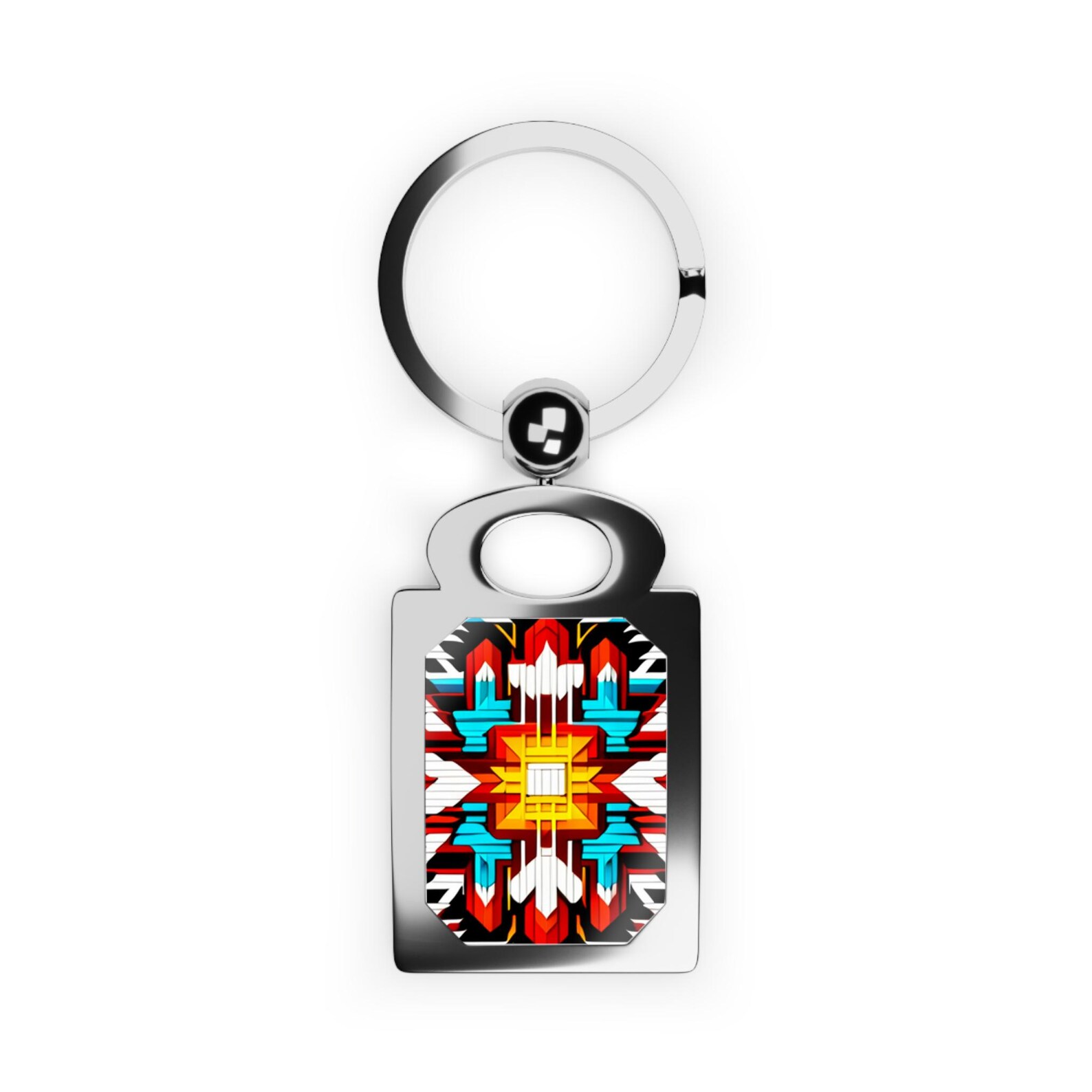 Native American Keyring, Tribal Keychain, Rectangle Photo Keyring ...