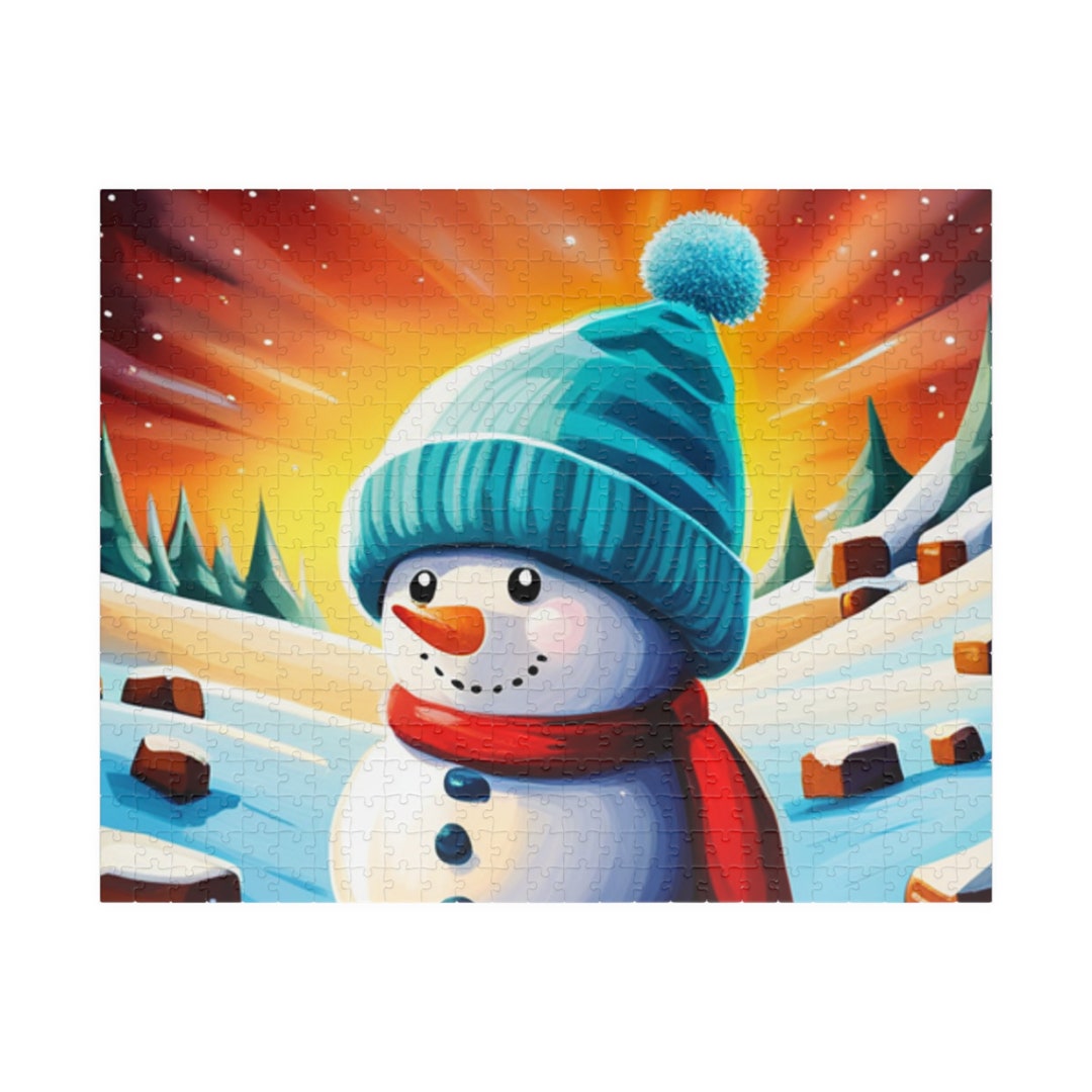 Puzzle 110, 252, 500, Snowman, Winter Puzzles, Snowman Art and Crafts ...