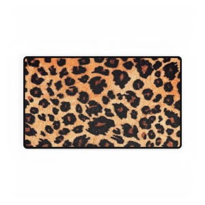 Leopard Print Desk Mat - Stylish Work Surface Protector, Office Desk ...