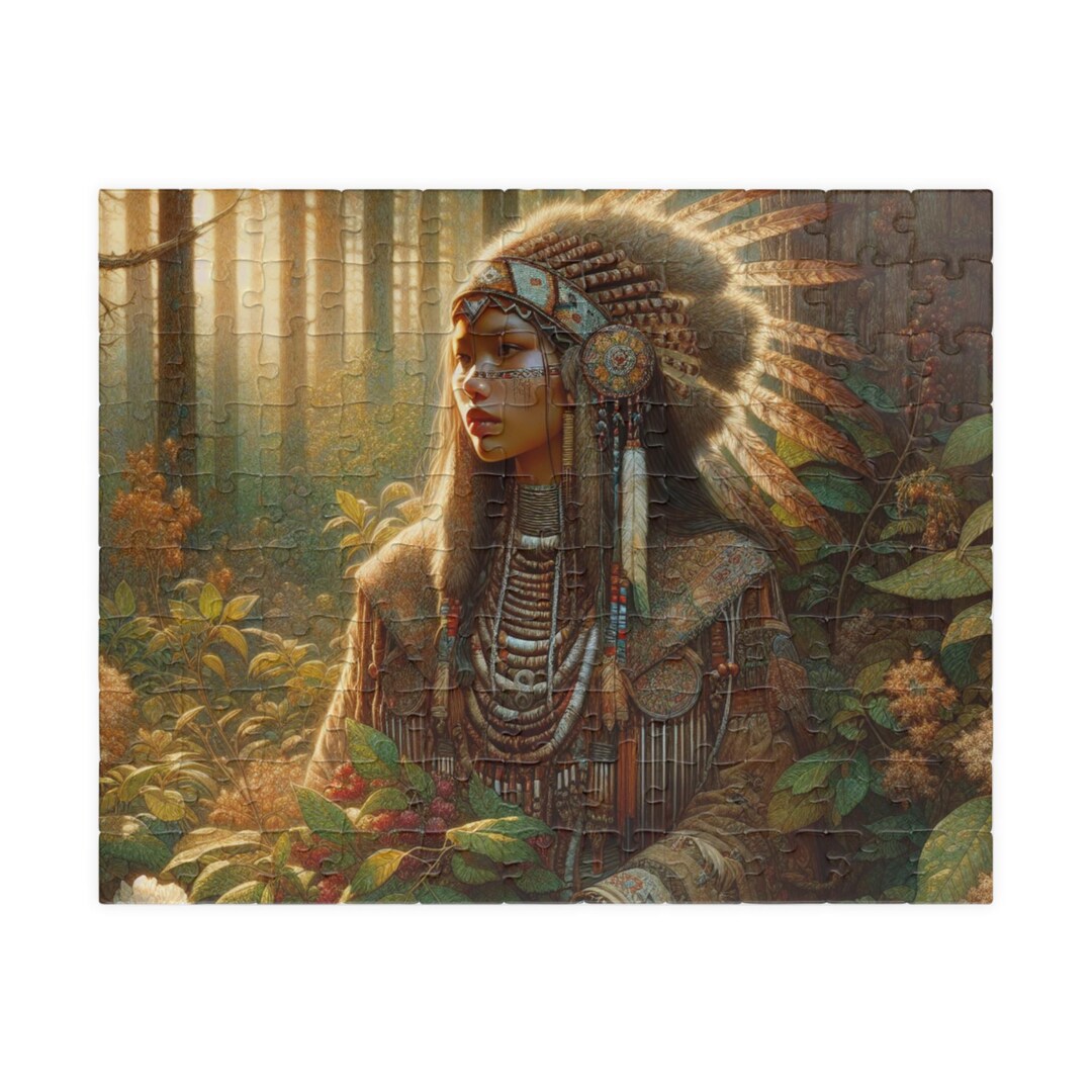 Jigsaw Puzzle, Native American Design, 110 252 520 Pieces, Fun Activity ...