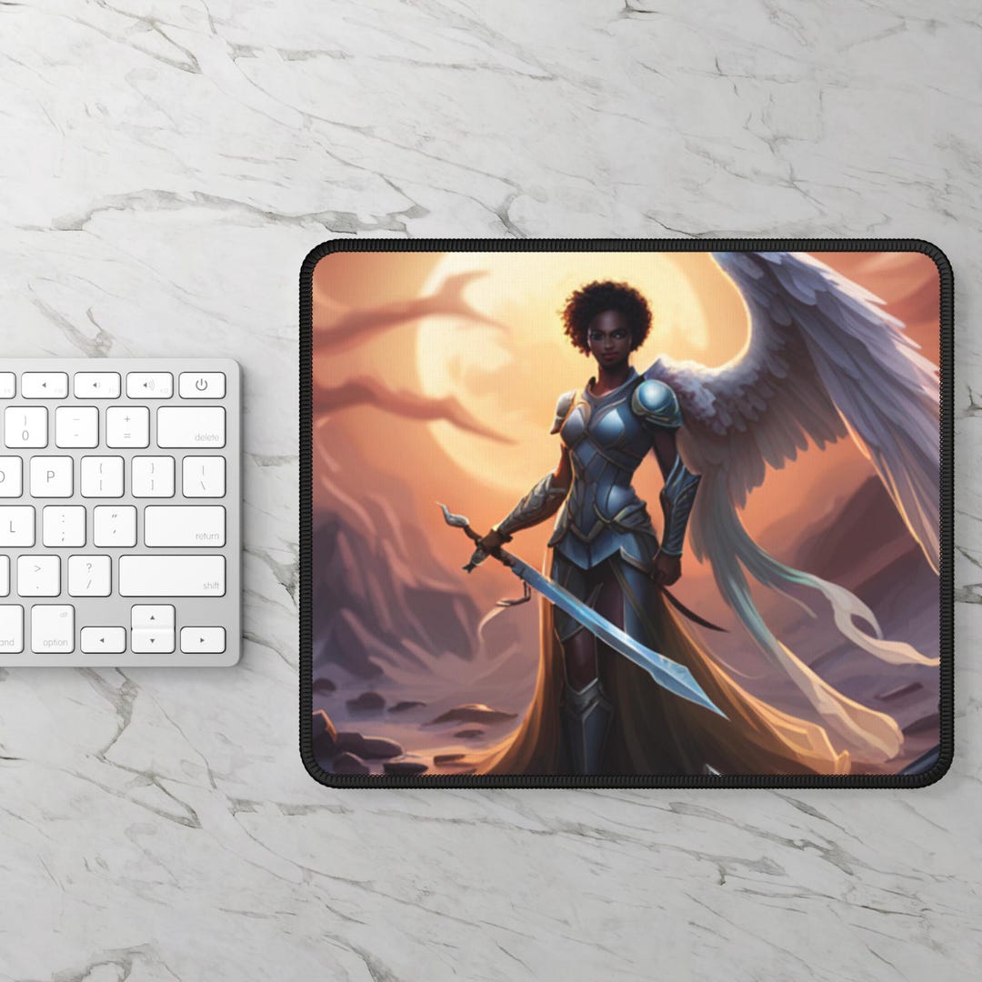 Gaming Mouse Pad, Angel Mouse Pad, Guardian Angel Mouse Pad, Warrior ...
