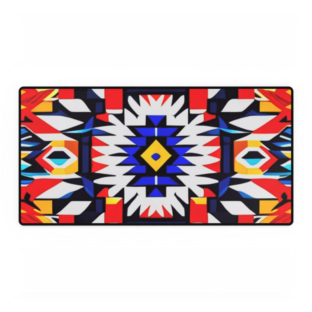 Native Desk Mat, Tribal Office Decor, Boho Desk Organizer, Southwestern ...