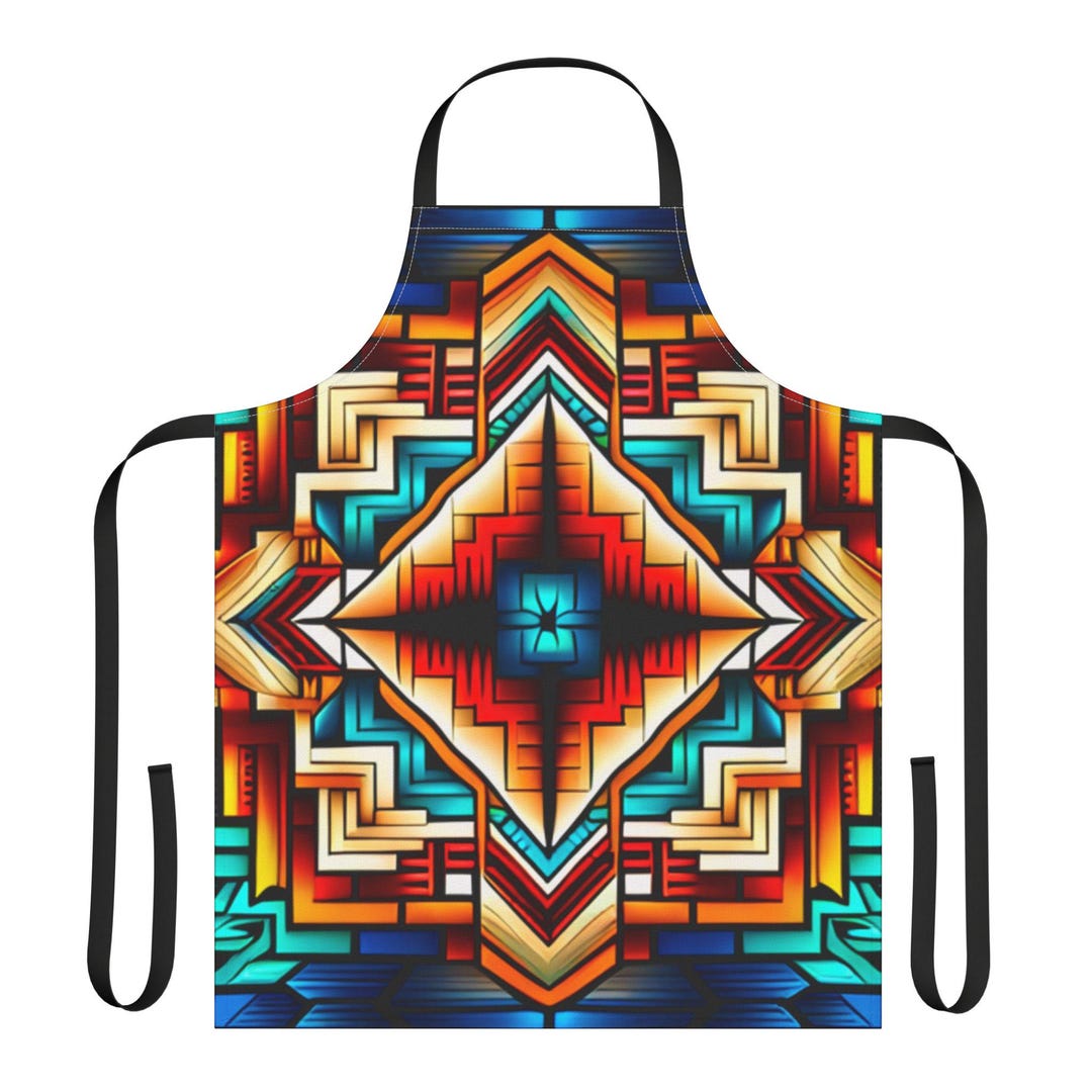 Native American Apron, Colorful Indigenous Gift, Tribal Cooking Cover ...