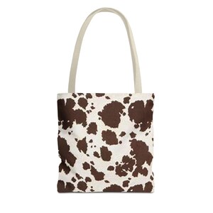 Tote Bag, Cow Print Tote Bag, Cow Spot Bag, Cow Pattern Canvas Bag ...