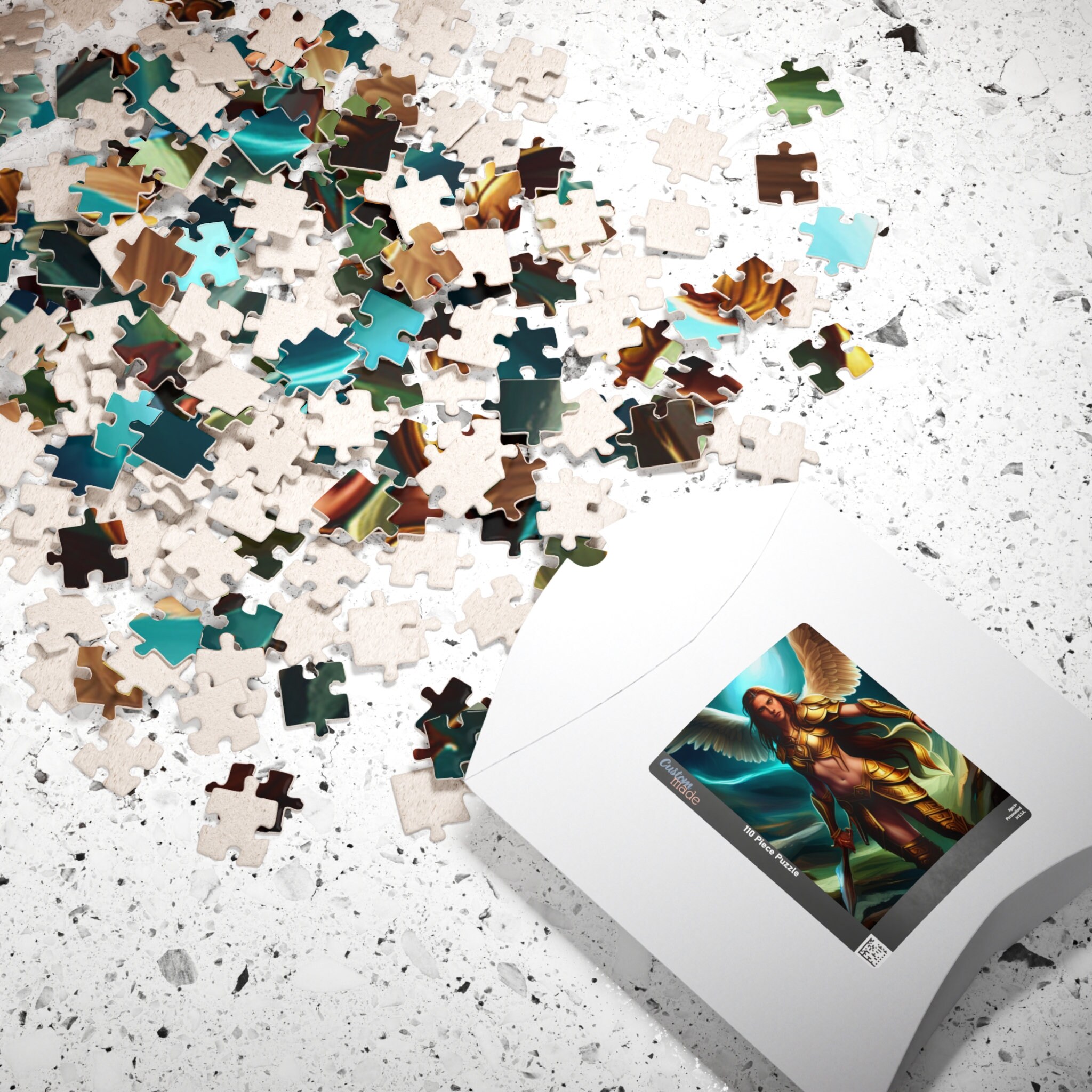 Angel Warrior Woman Puzzle, Angelic Jigsaw Puzzle, Fantasy Angel Puzzle ...