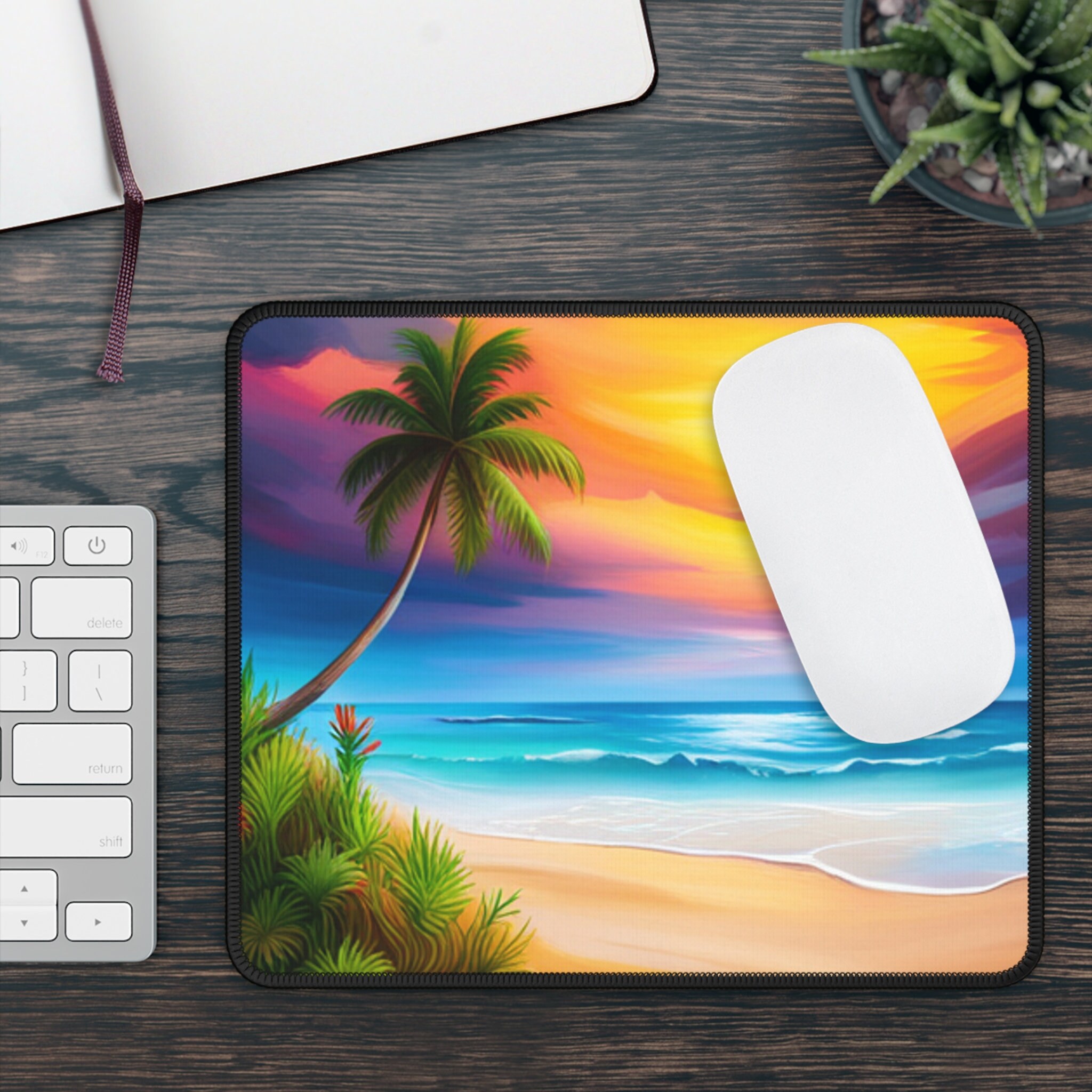 Beach Mouse Pad, Tropical Paradise Mousepad, Island Mouse Pad, Hawaiian ...