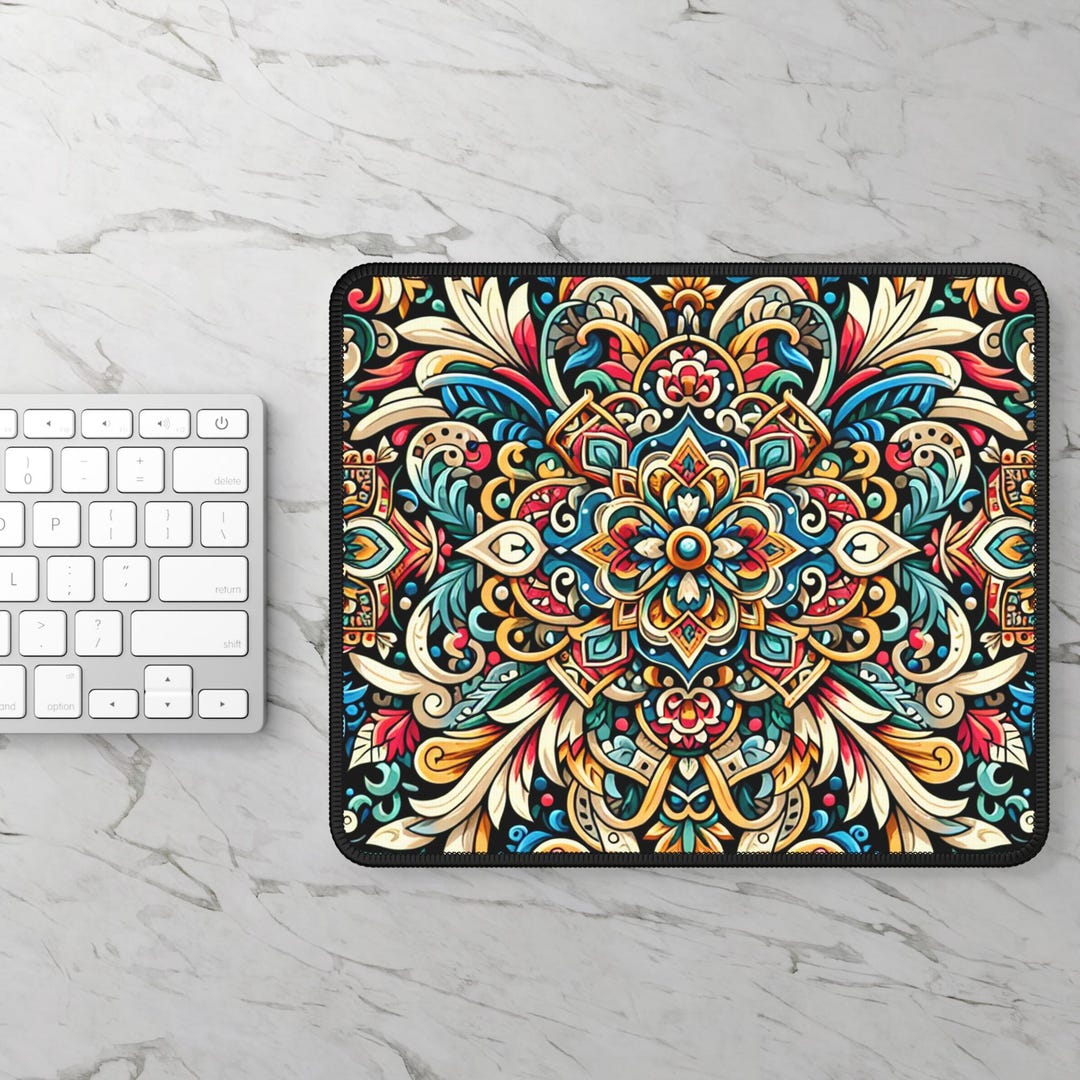 Mosaic Gaming Mouse Pad, Custom Mouse Mat, Abstract Design Mousepad ...