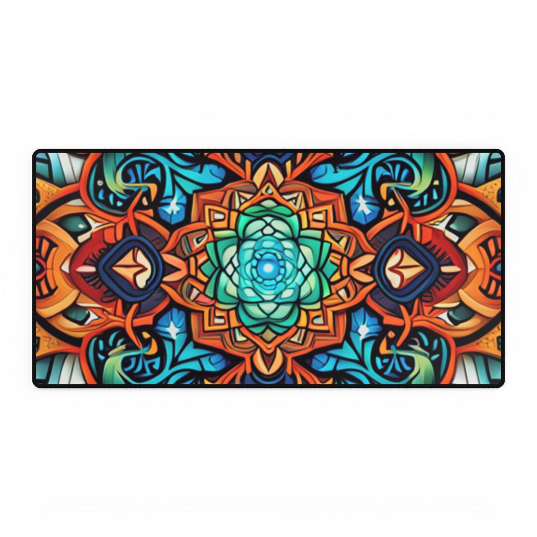 Tribal Desk Mats, Boho Workspace Pad, Aztec Office Accessories, Ethnic ...