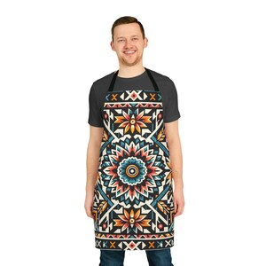 Apron, Spanish Apron, Mexican Apron, Mandala Apron, Multicolor Apron ...