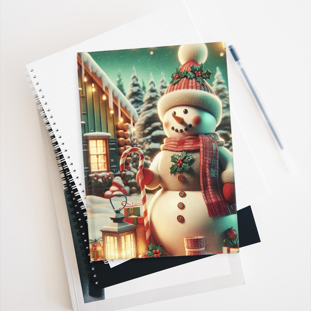 Winter Wonderland Journal With Snowman Design, Holiday Notebook ...