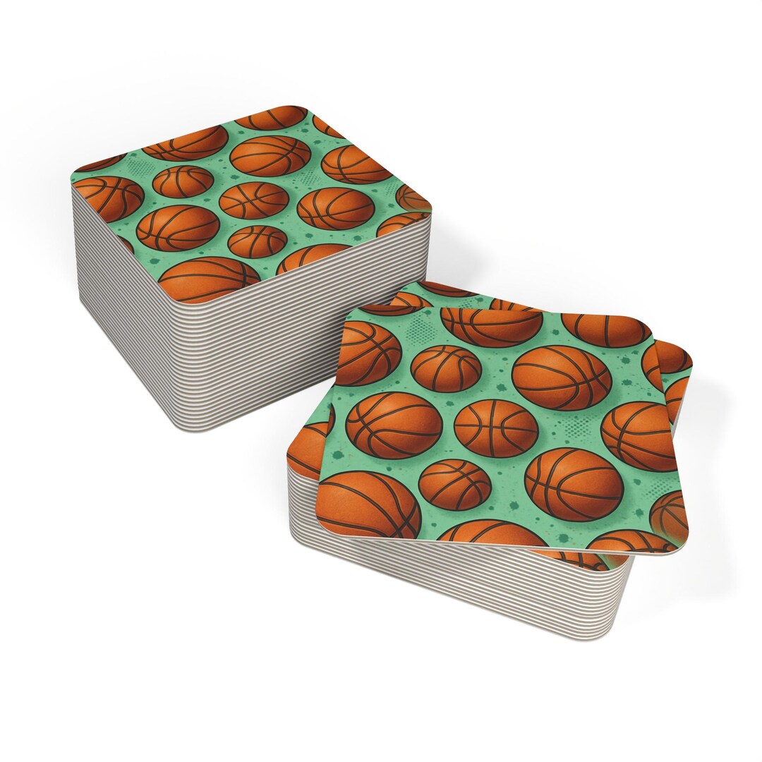 Basketball Coasters Bundle (50 Pcs) - Perfect for Game Day, Sports Fans ...