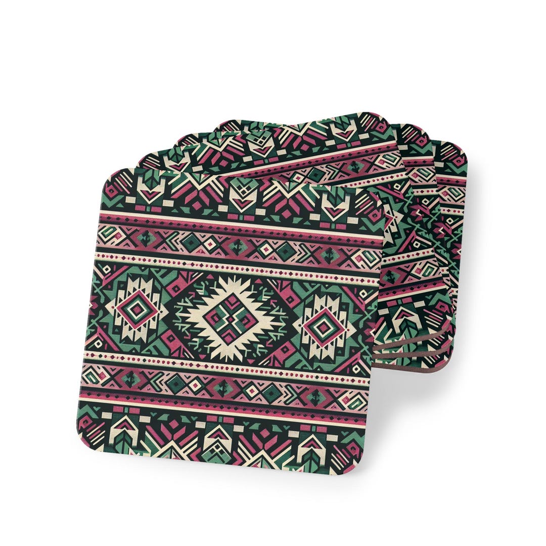 Southwest Coasters, Native American Drink Coasters, Aztec Pattern ...