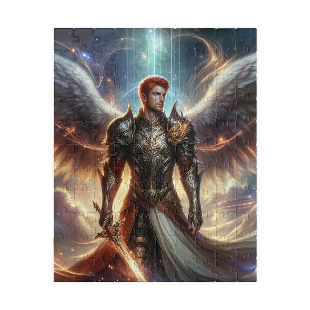 Guardian Angel, Archangel Man Puzzle, Angel Jigsaw Puzzle, Warrior ...