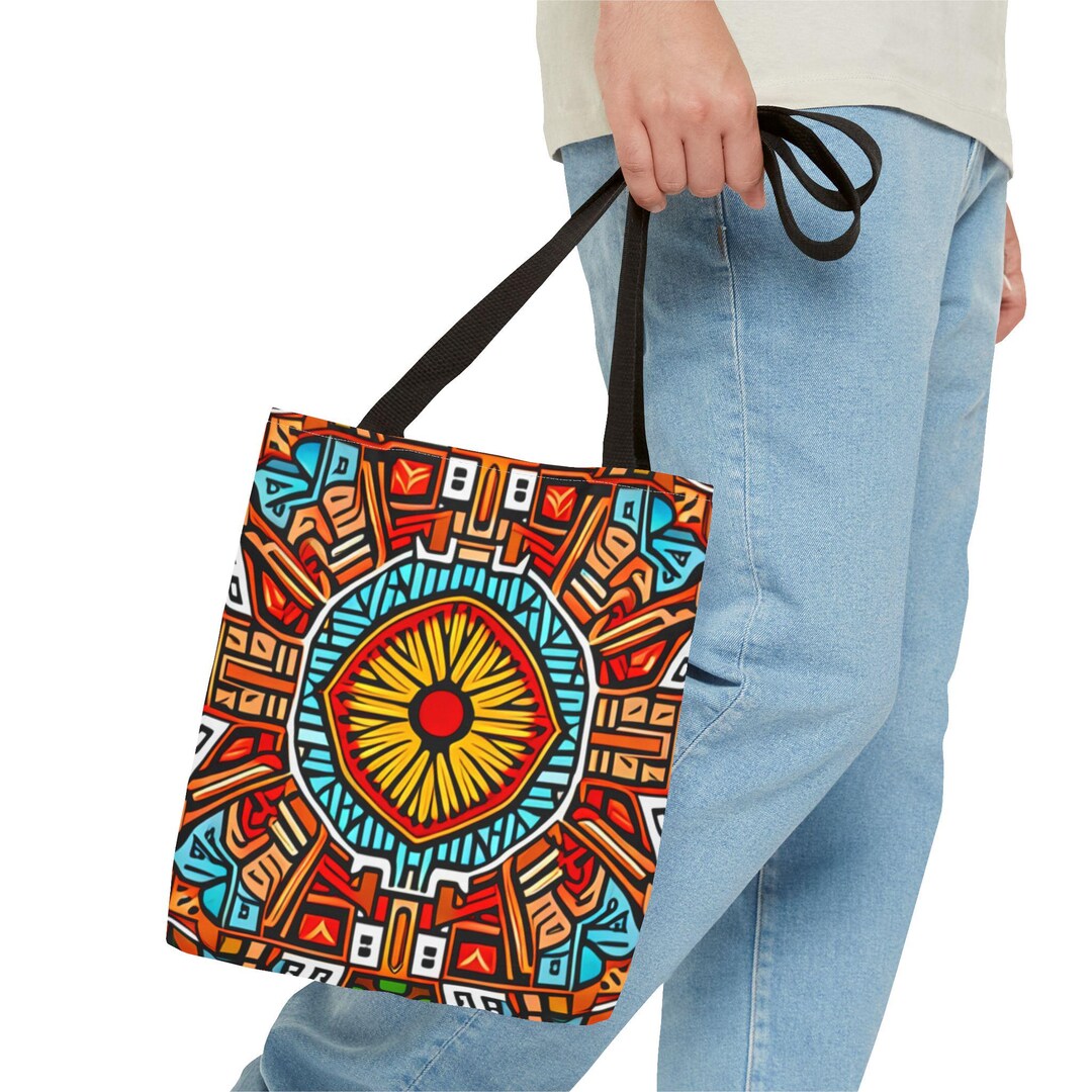 Tribal Design Tote Bag, Indigenous Style Bag, African Pattern Bag ...