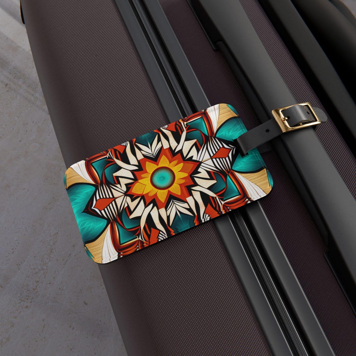 Native American Luggage Tag, Tribal Bag Tag, Ethnic Suitcase Identifier ...