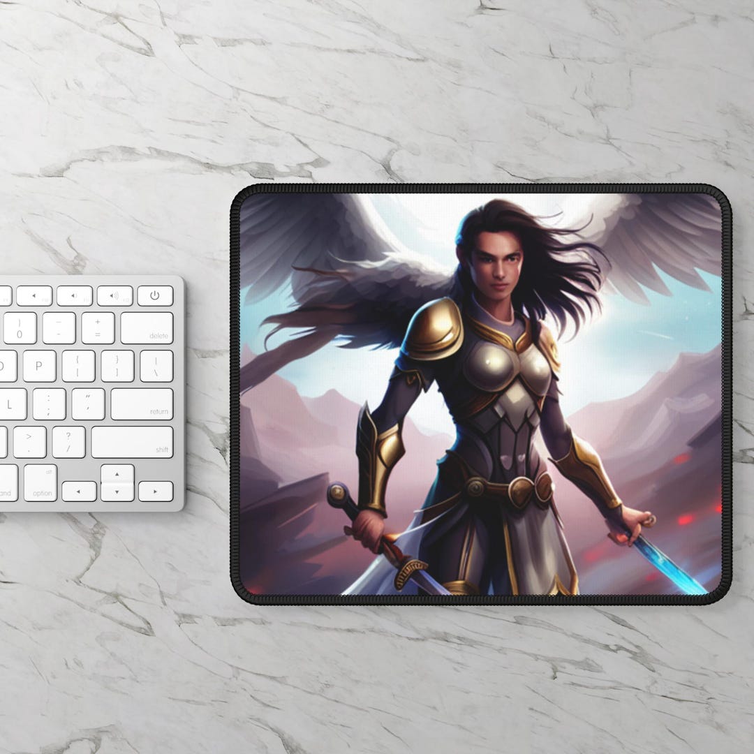 Warrior Angel Gaming Mouse Pad, Heavenly Mouse Mat for Gamers, Guardian ...