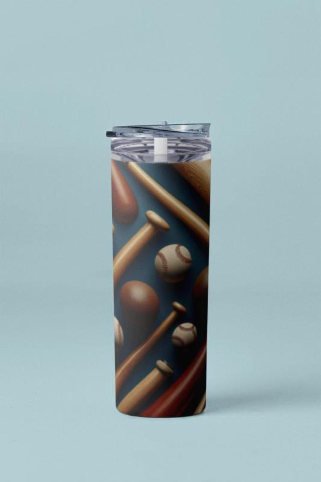 Baseball Bat Skinny Tumbler, Sports Drink Cup, Unique Gift for Baseball ...