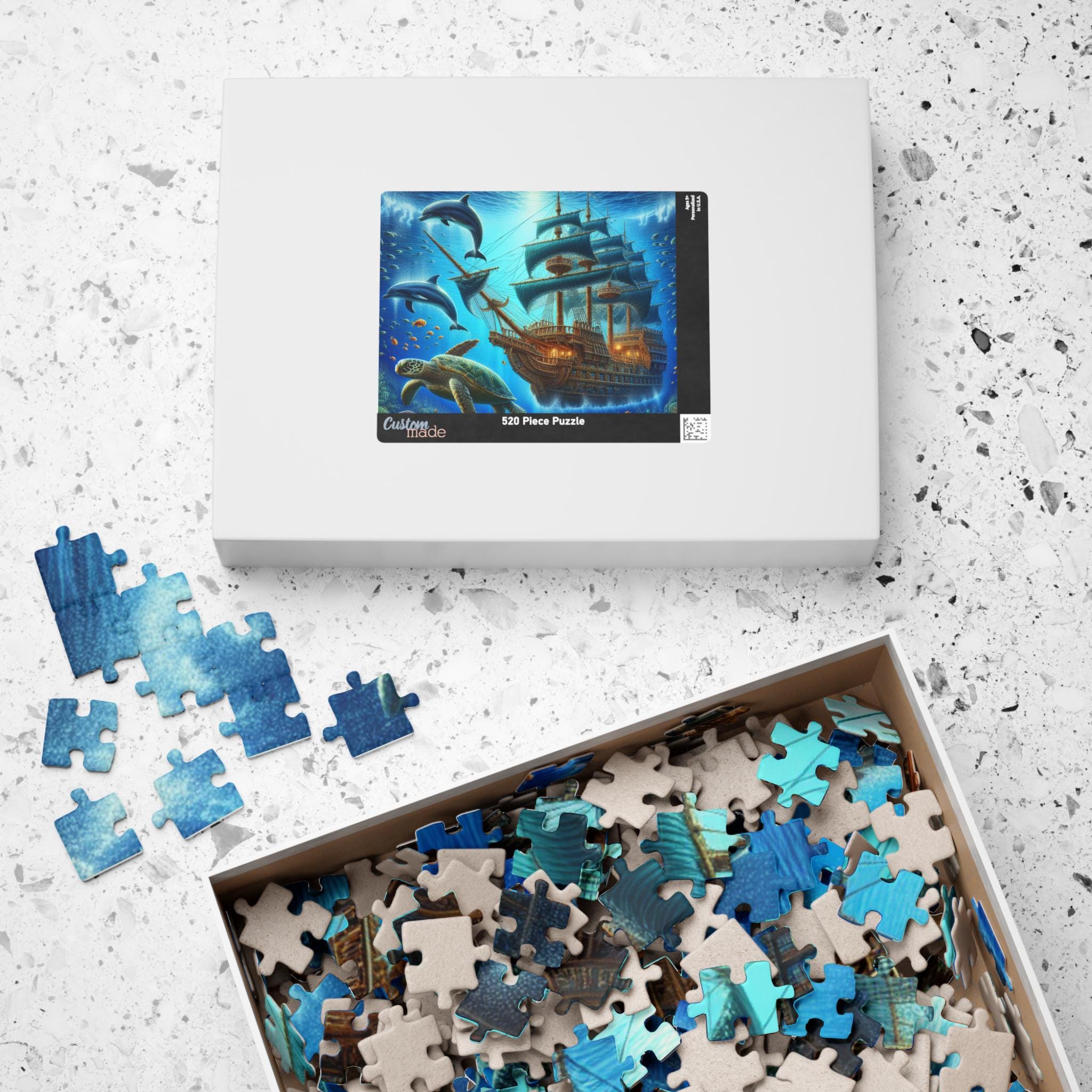 Jigsaw Puzzle, Under the Sea Ocean Puzzle, Nautical Theme Game, 110 252 ...