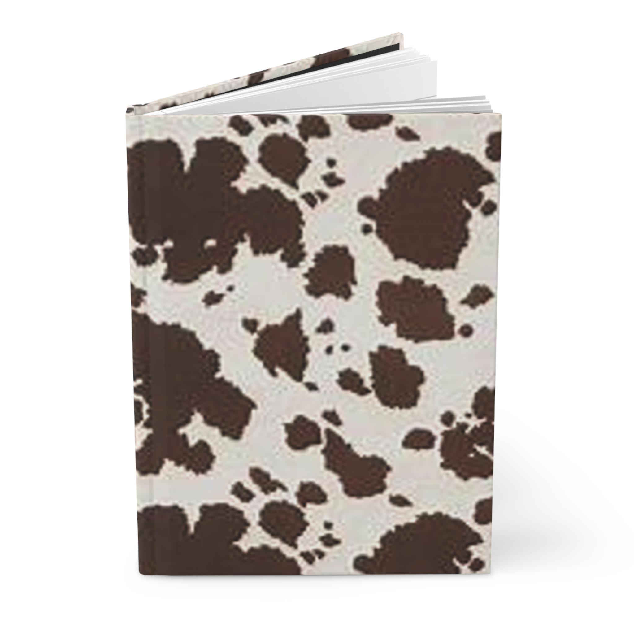 Cow Print Hardcover Journal, Rustic Writing Notebook, Perfect Gift for ...