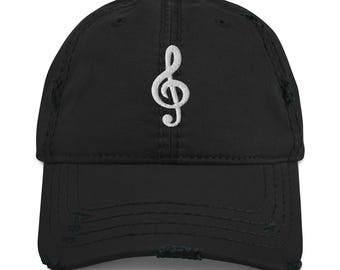 Music Note Treble Clef Hat, Embroidered Dad Cap, Comfortable Cap for ...