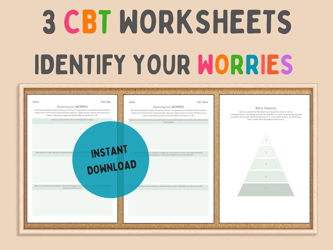 CBT Worksheets for Kids and Teens, Mental Health Resources, Coping ...