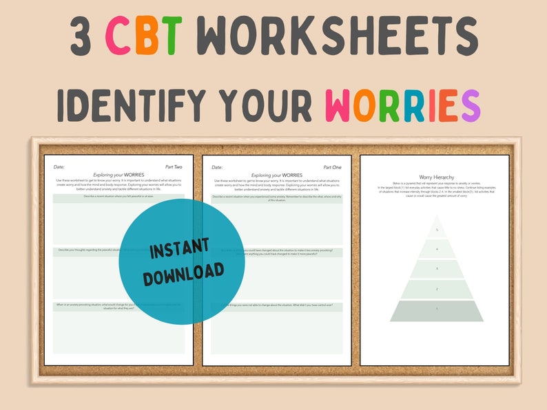 CBT Worksheets for Kids and Teens, Mental Health Resources, Coping ...