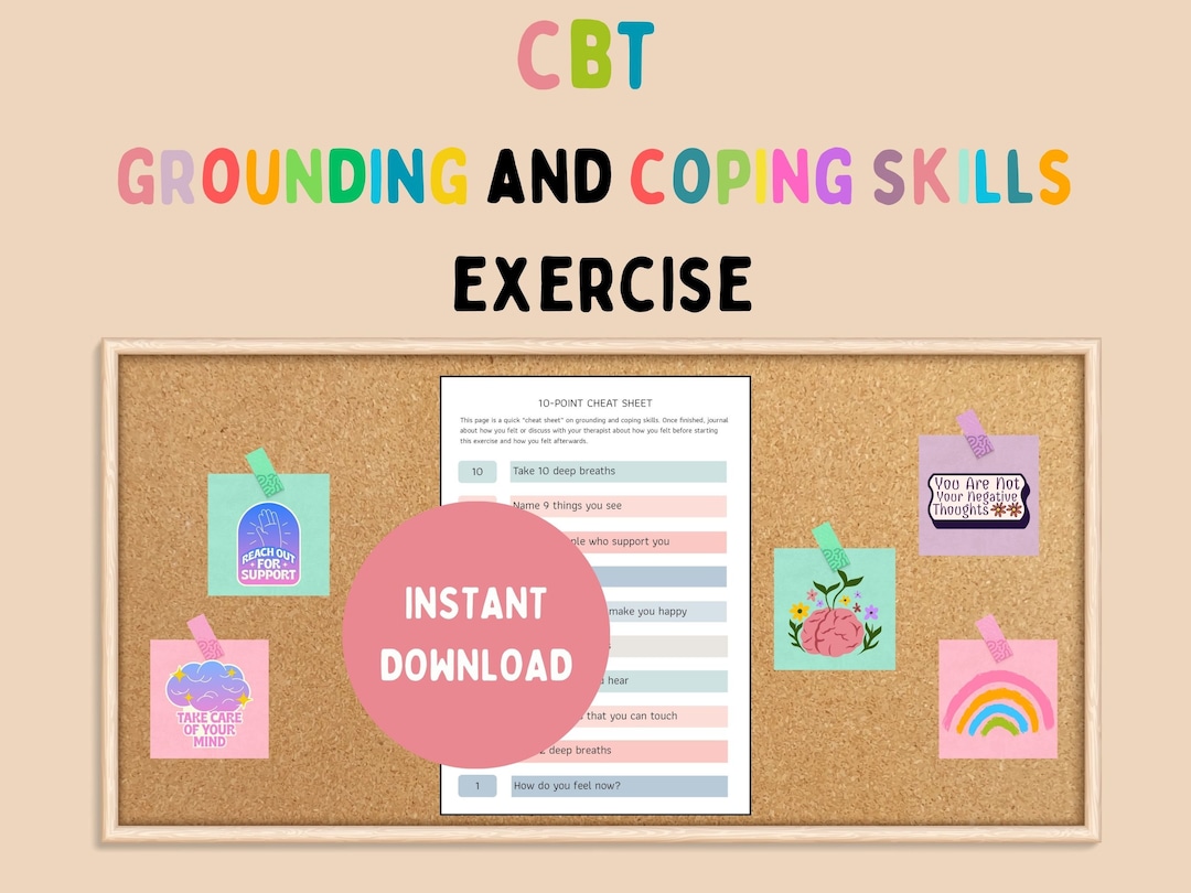 Printable CBT Worksheet, Therapy Cheat Sheet, Cognitive Exercise ...