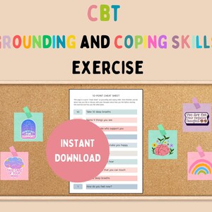 Printable CBT Worksheet, Therapy Cheat Sheet, Cognitive Exercise ...