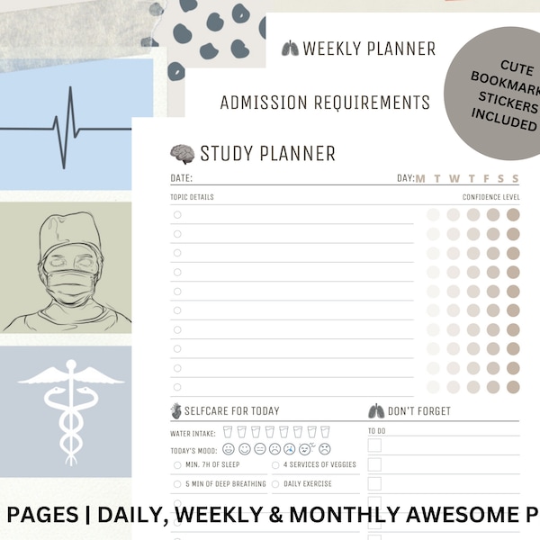 Med Student Planner - Etsy