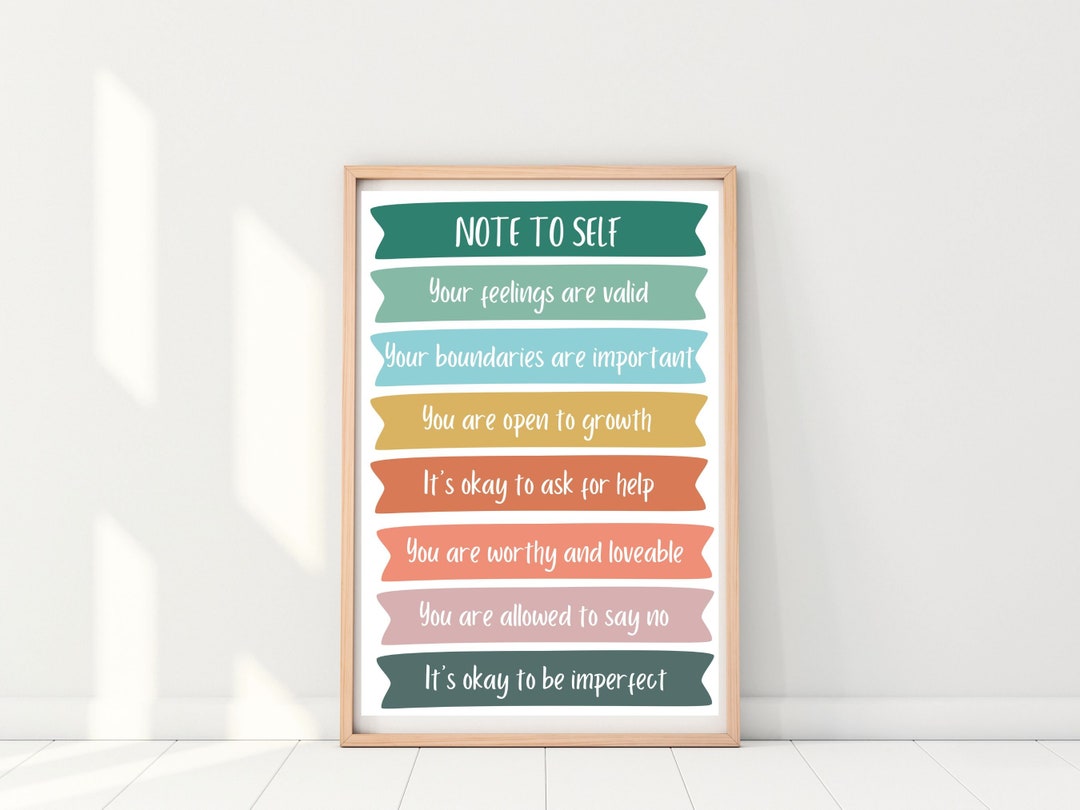 Positive Affirmation Poster, Printable Wall Are, Wall Decor, Counsellor ...