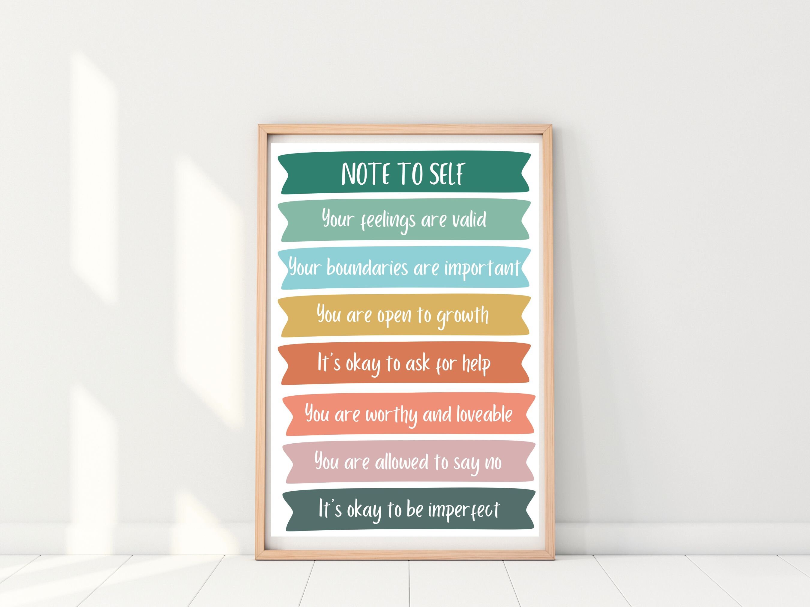 Positive Affirmation Poster, Printable Wall Are, Wall Decor, Counsellor ...