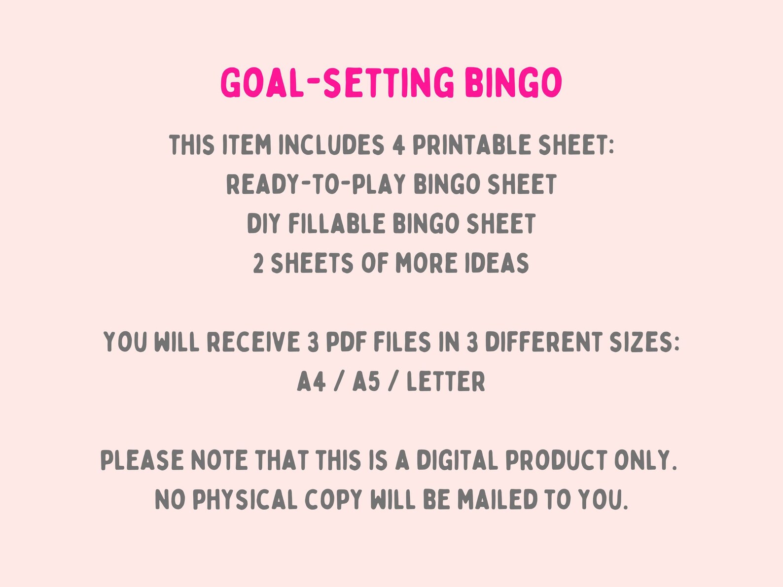 Printable Goal-setting Bingo Cards,printable, Mental Health ...
