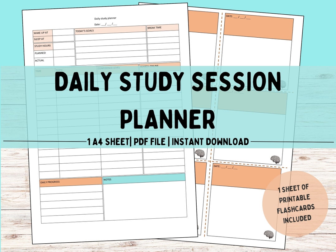 Printable Daily Study Planner, Student Journal, Academic Planner ...