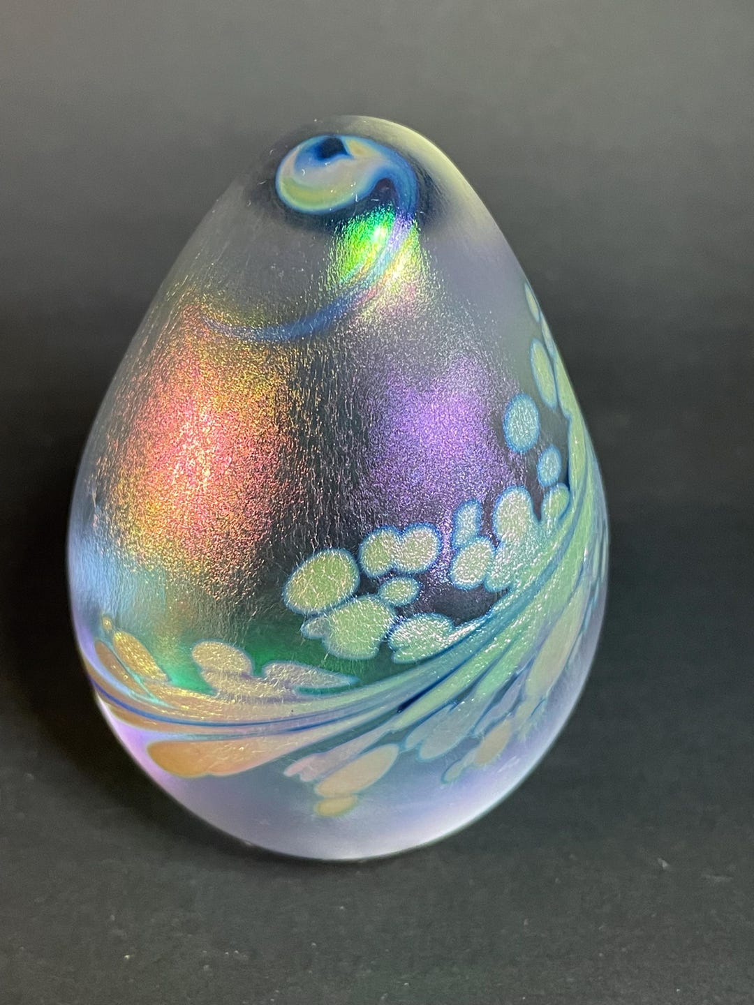Vintage 1988 Maytum Studios Art Glass Paperweight by Rudi C. Signed ...