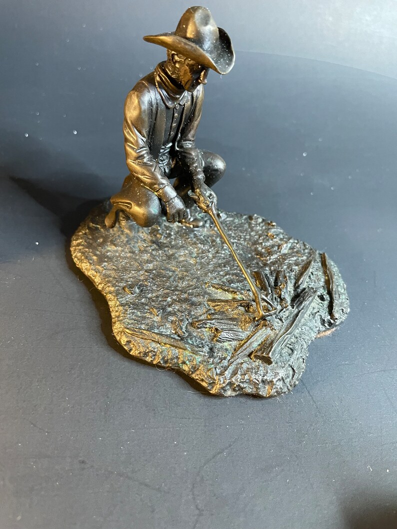 1976 Franklin Mint Bronze Sculpture the Cowboy From the - Etsy