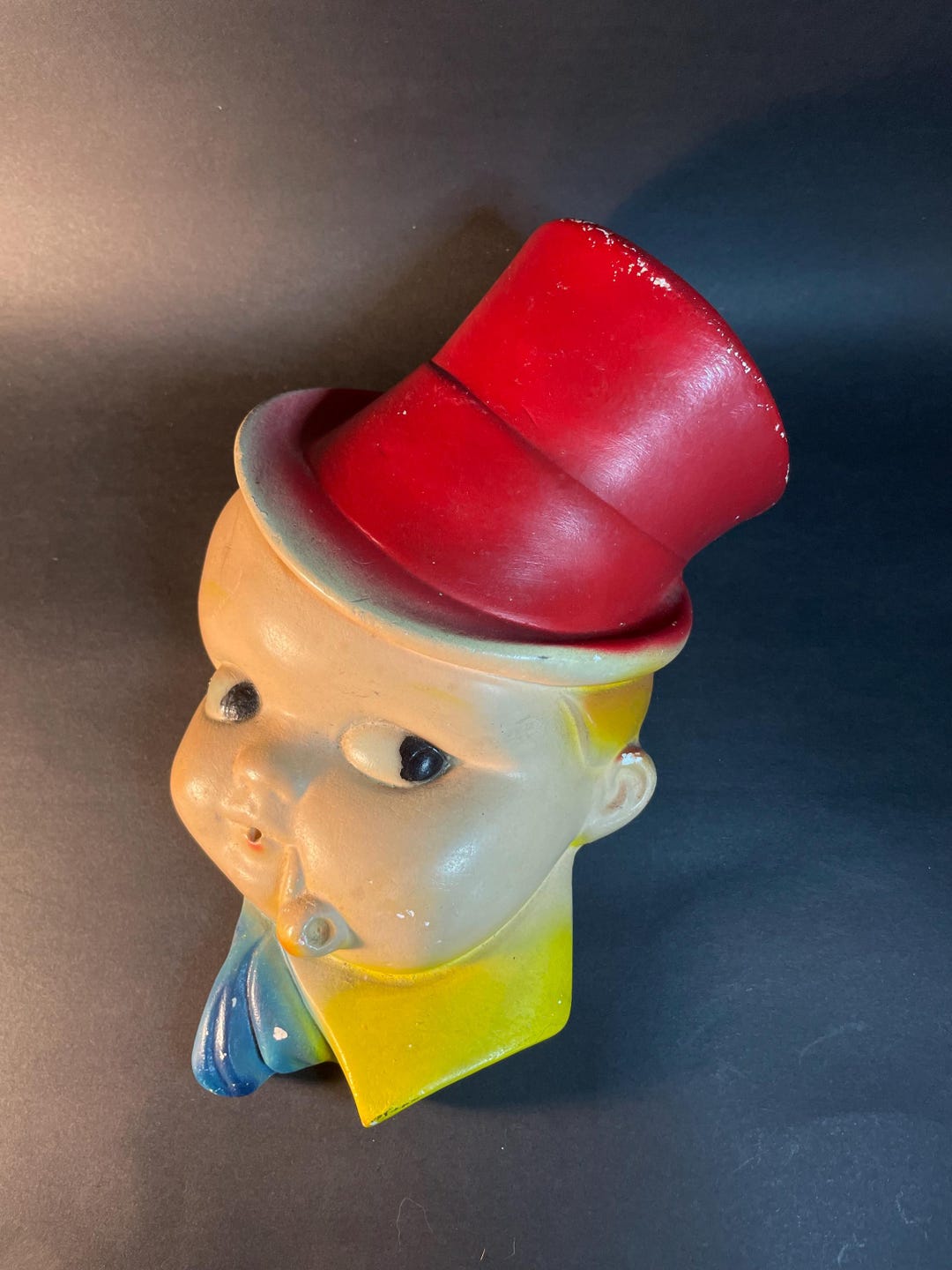 1930s Chalkware String Wall Holder Boy in Top Hat - Etsy