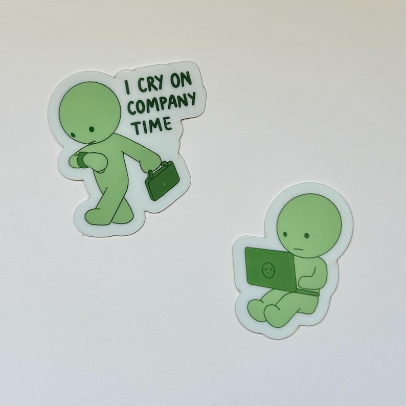 Smiski Working Glow in the Dark Vinyl Stickers - Etsy