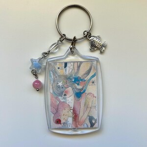Aya Takano Inspired Keychain Y2K Handmade Beaded Keychain - Etsy