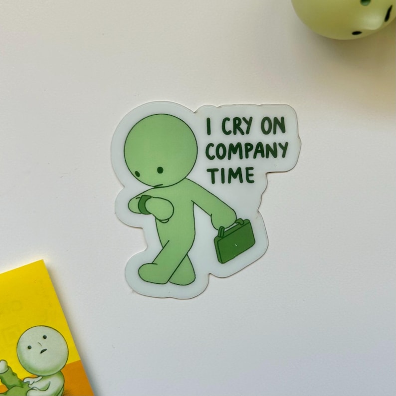 Smiski Working Glow in the Dark Vinyl Stickers - Etsy