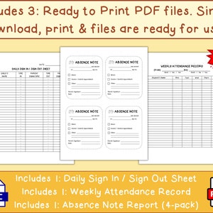 Class Attendance Record Bundle | Create Professional Procedures for ...