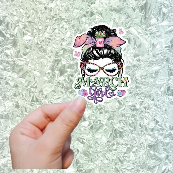 Messy Bun Girl Decal - Etsy