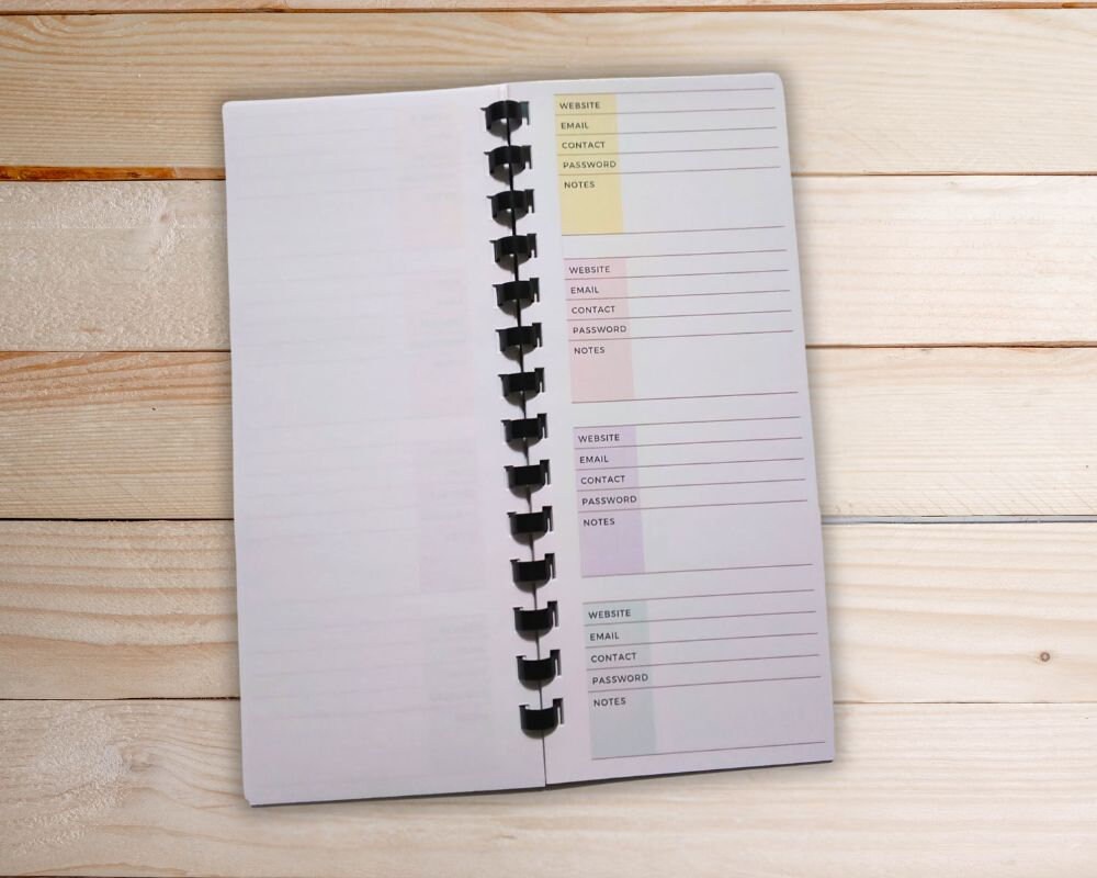 Account Password Logbook Tracker-notebook-planner-journal-small Compac ...