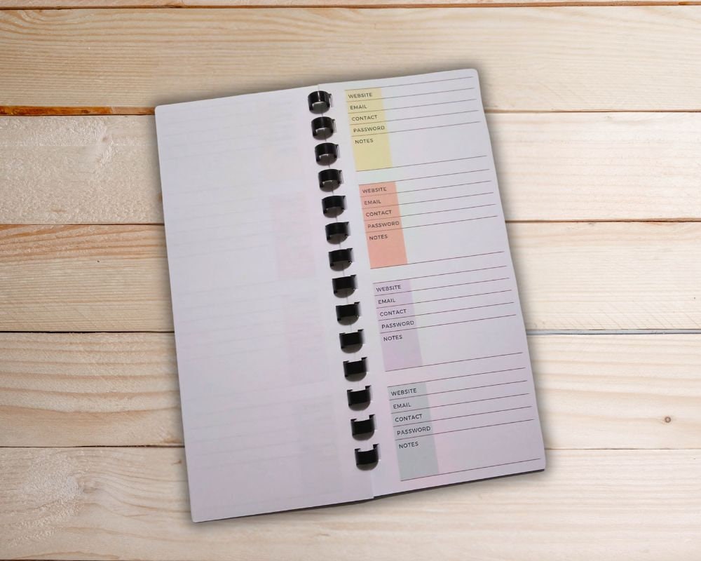Account Password Logbook Tracker-notebook-planner-journal-small Compac ...