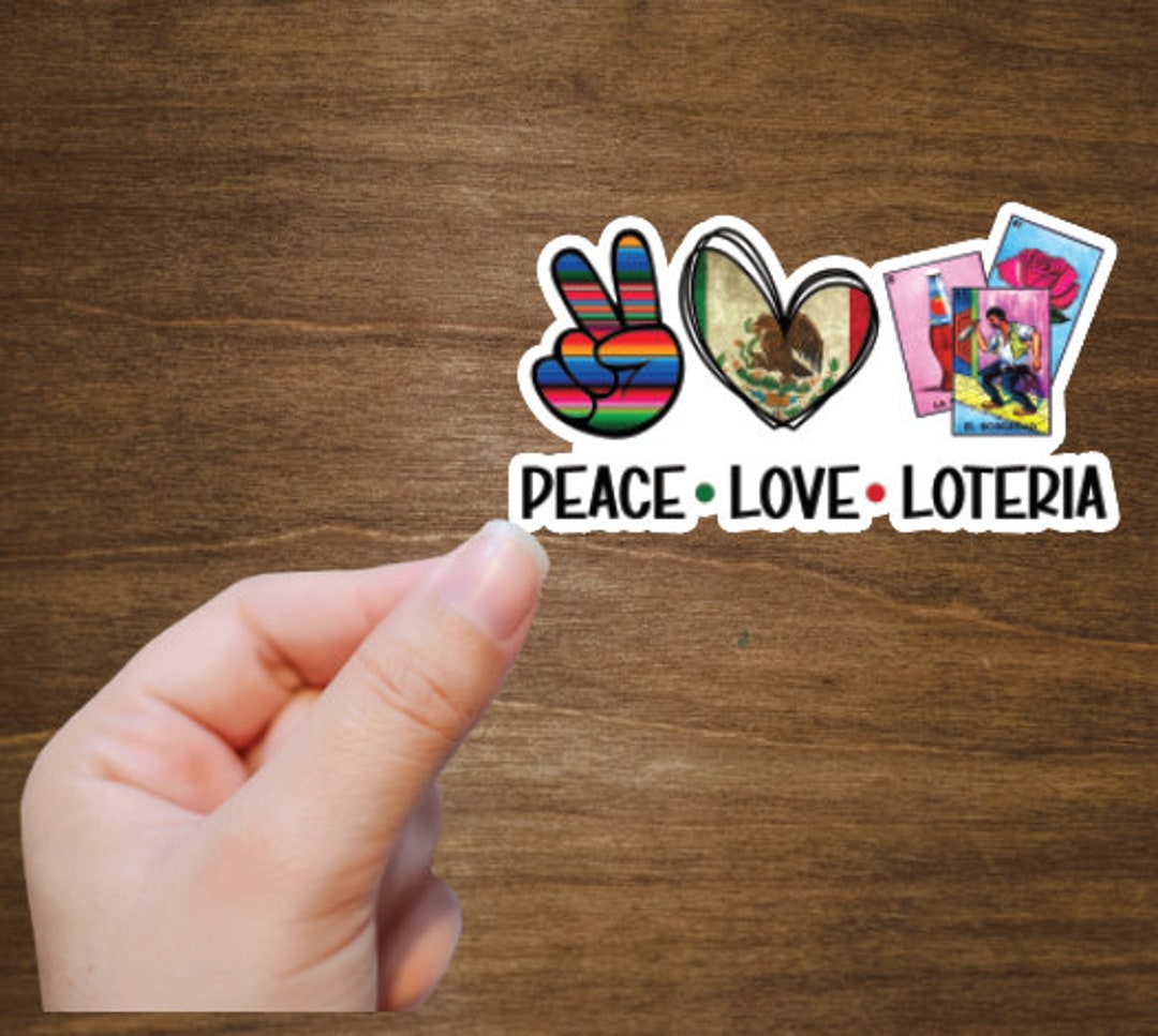 Peace Love Loteria Vinyl Sticker Decal-laptop Decal Sticker-tumbler Cup ...