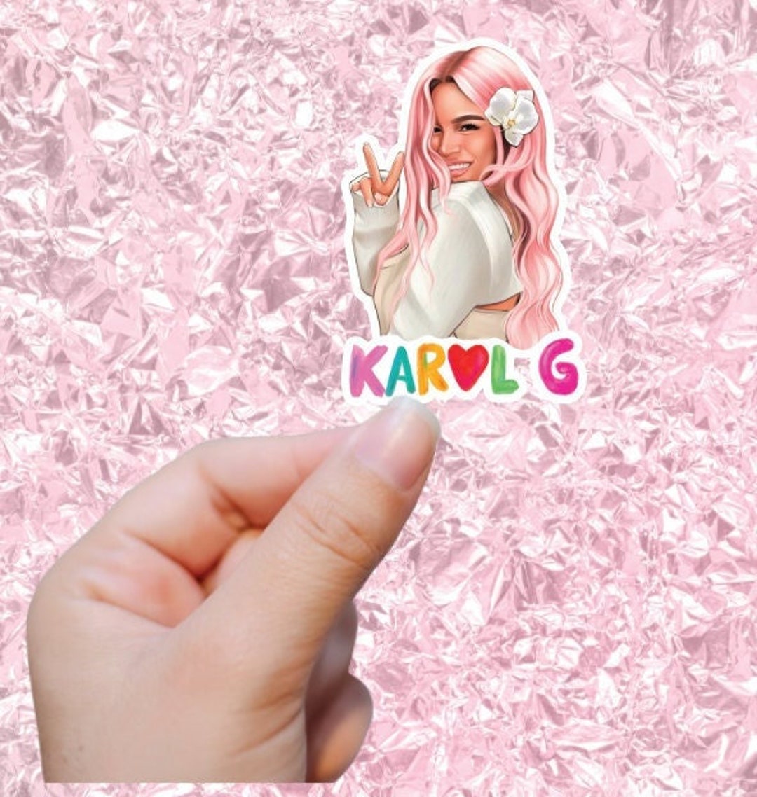 Karol G Pink Hair Vinyl Sticker Decal-laptop Decal Sticker-tumbler Cup ...