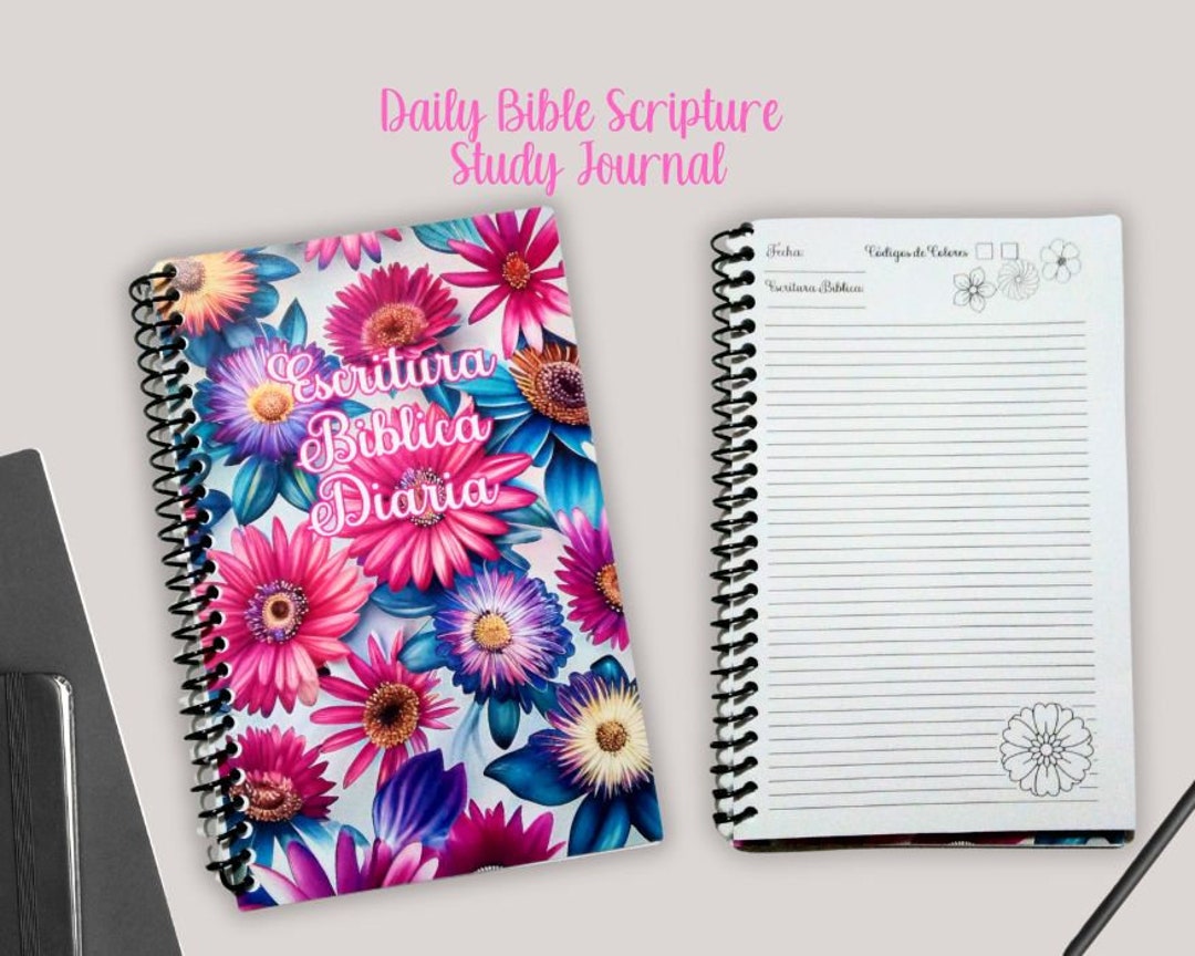 Diario De Escritura Biblica Diaria Flores-estudio De Fe Personal ...