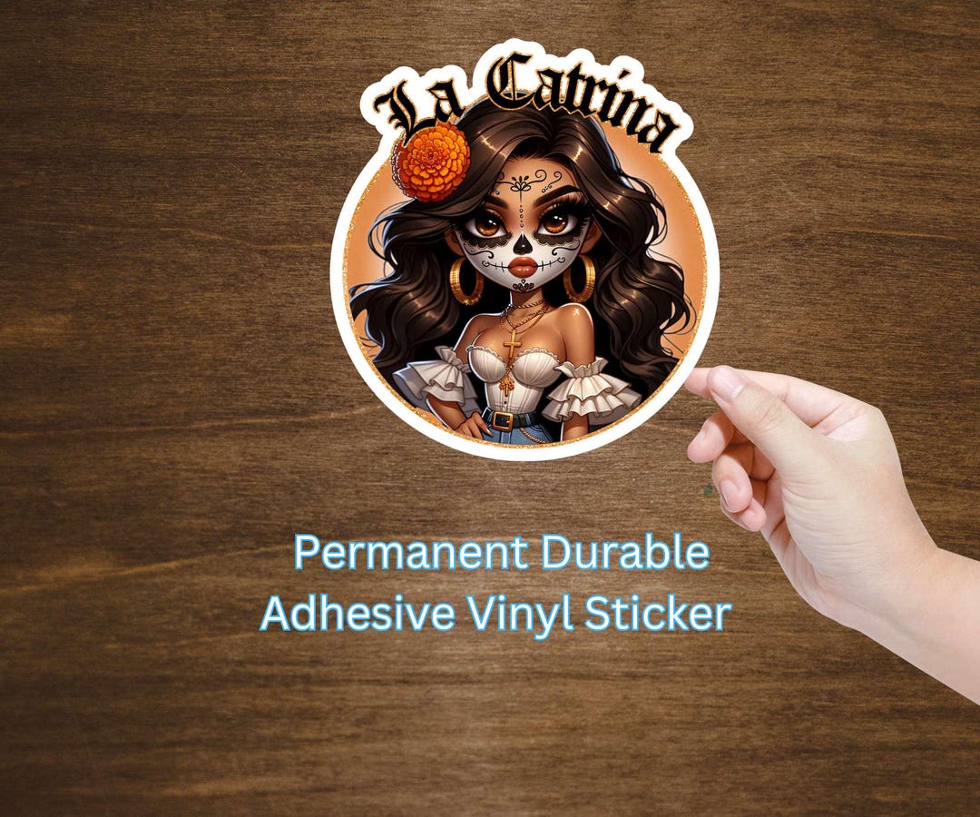 Catrina Homie Chicana Girl Vinyl Sticker Decal-laptop Decal Sticker ...